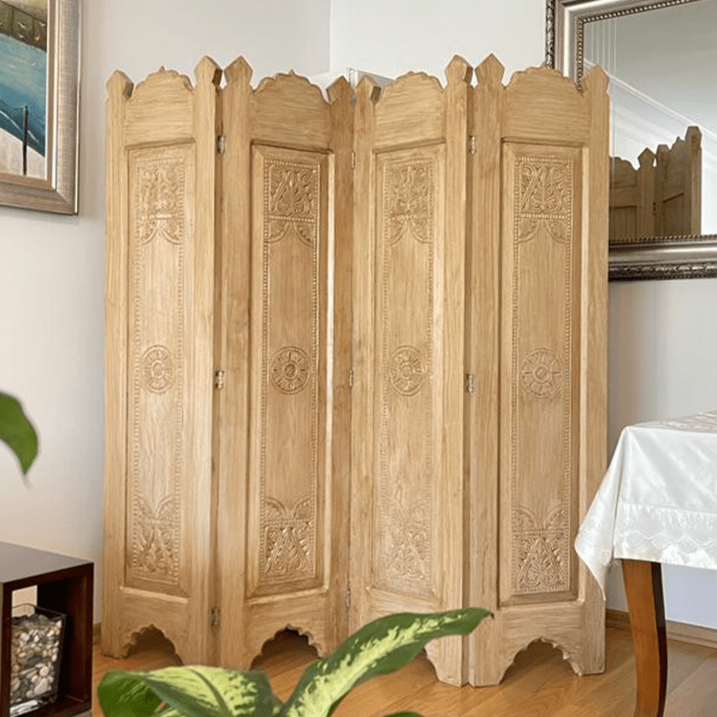PARAVANİ EL OYMA PARAVAN MASİF AHŞAP M1318 - Turkiano Art Gallery
